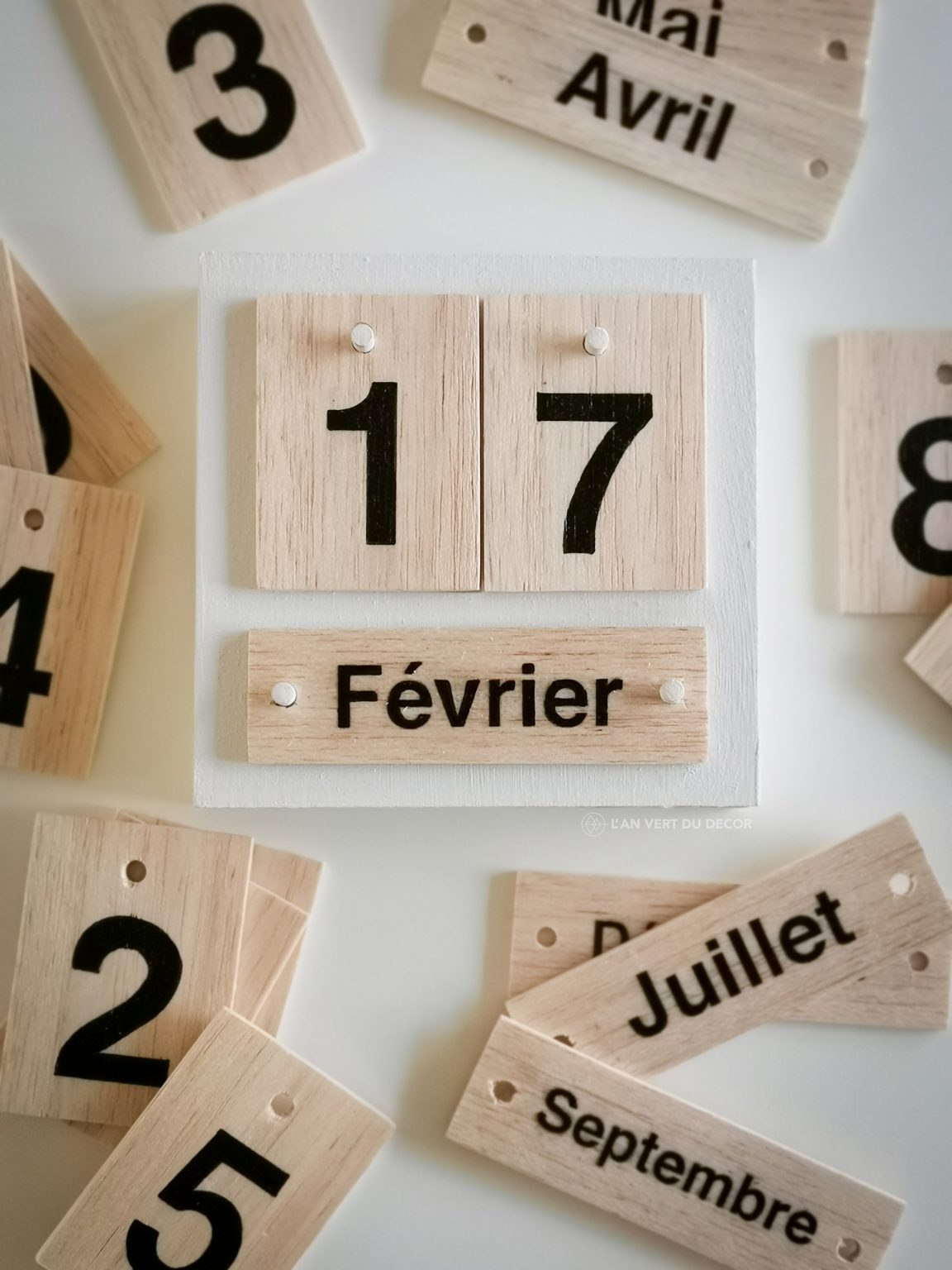 DIY - Calendrier perpétuel - L'An Vert du Décor